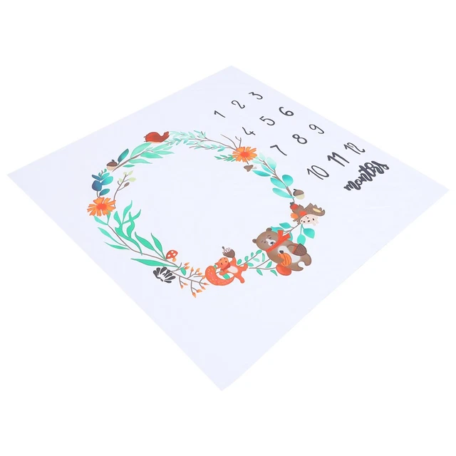 BABY PHOTOGRAPHY CLOTH Photoshoot Props Calendar Blanket Months Mat $23 ...