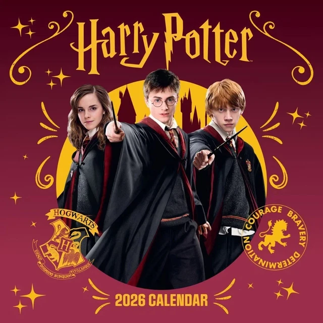 HARRY POTTER 2026 Official 12 Month Wall Calendar 60x30cm Christmas ...