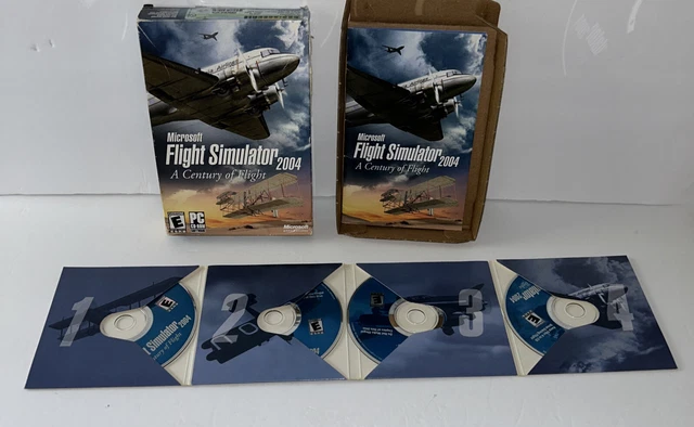 MICROSOFT FLIGHT SIMULATOR 2004 / A Century of Flight PC CD-ROM 4 ...