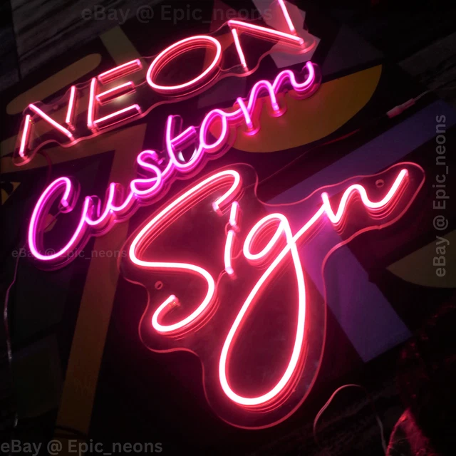 PERSONALIZED CUSTOM NEON Sign LED Custom Led Sign Business Logo Acrylic ...