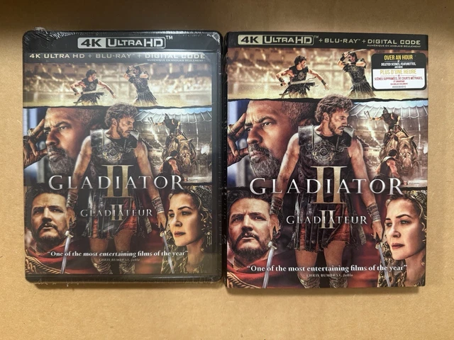 GLADIATOR 2 (2025, 4k Ultra HD + Blu Ray + Digital + Slipcover) Sealed ...
