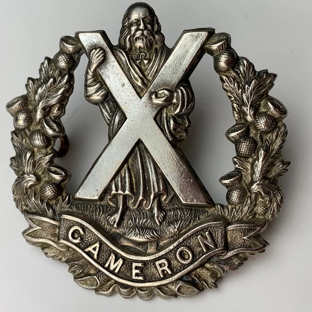 ORIGINAL QUEENS OWN Cameron Highlanders Regiment Scottish Cap Badge £8. ...