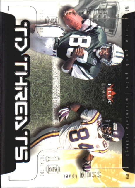 2002 FLEER AUTHENTIQUE TD Threats Jets carte de football #5 Santana ...