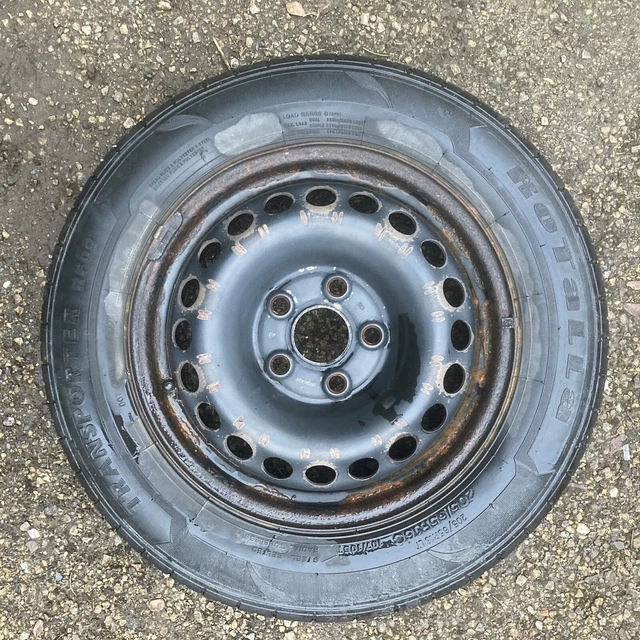 VW TRANSPORTER T5 T6 5x120 Steel Wheel & 7-8mm Rotalla RF09 tyre 205/65 ...