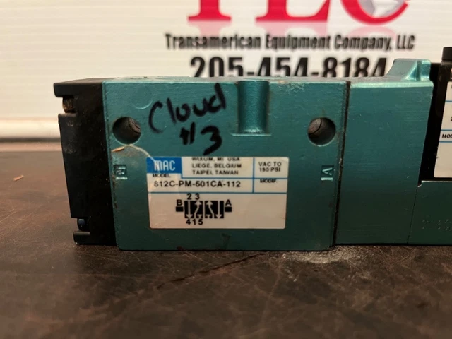 MAC 812C PM-501CA-112 Solenoid Valve 1/4 INCH NPT, 24 VDC, 150 PSI $193 ...