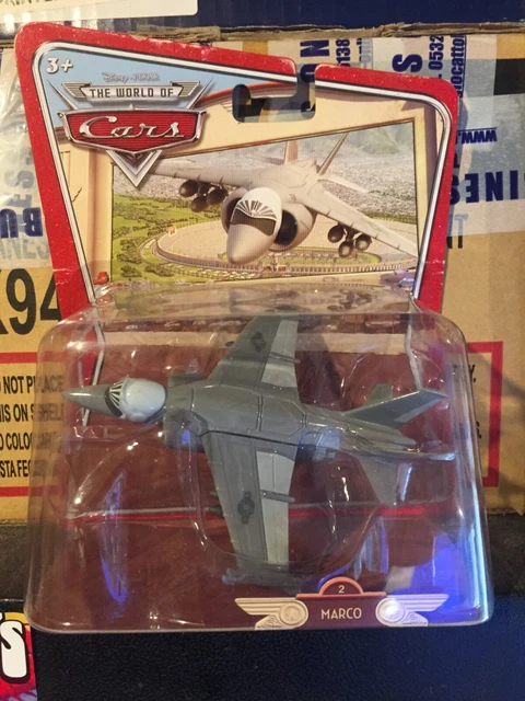 DISNEY PIXAR CARS Marco Jet Fighter Deluxe Mega Size Mattel 1.55 Scale ...