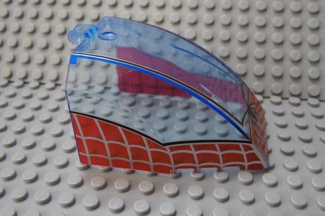 LEGO TRANS-MEDIUM BLUE Windscreen 8x6x4 Canopy Hinge & Spider-Man ...