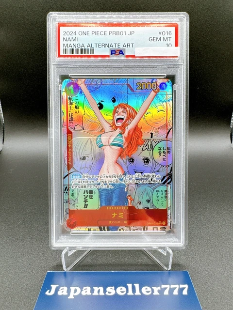 PSA 10 NAMI OP01-016 Manga Alt Art ONE PIECE Card The Best Japanese PRB-01 PSA10 EUR 321,22 ...