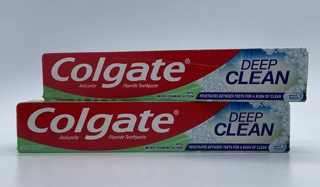 COLGATE TOOTHPASTE DEEP Clean Micro-Foaming Anticavity Fluoride 2.5oz ...