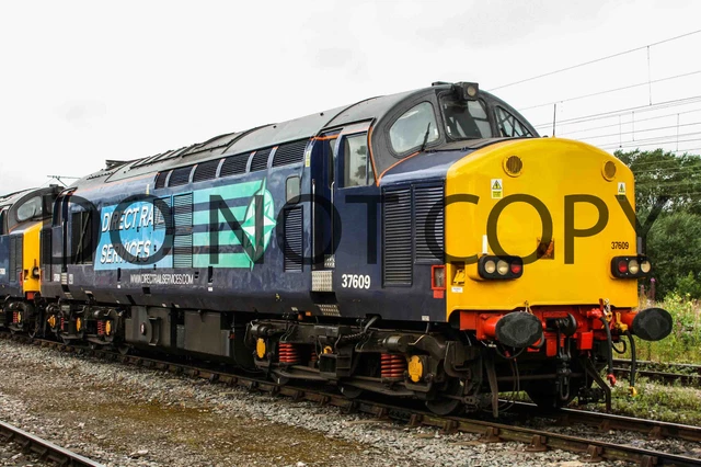 UK DIESEL TRAIN Railway Photograph Of Class 37 37609 Loco. Rm37-1530 £1 ...