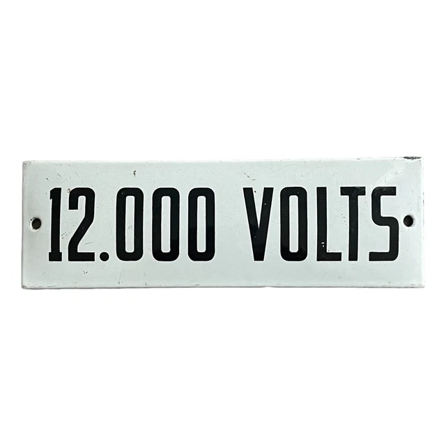 ANCIENNE PLAQUE ÉMAILLÉE 12000 Volts EUR 45,00 - PicClick FR