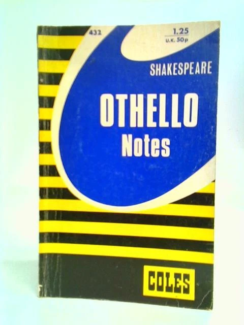 COLES NOTES ON: Othello par William Shakespeare (1973) (ID:01296) EUR ...