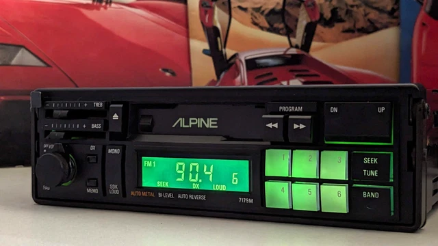 ALPINE 7179M OLD School 90s Tape FM/AM Pullout Type Car Radio ...