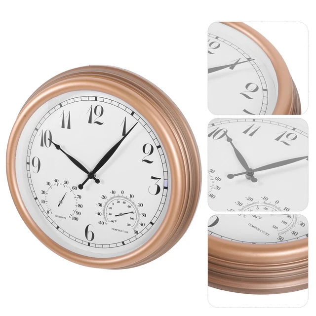 HORLOGE RÉTRO THERMOMÈTRE Et Hygromètre Extérieur D'horloge Murale De Style EUR 54,29 - PicClick FR