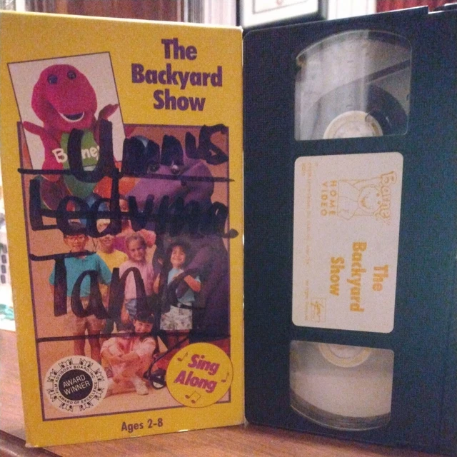 BARNEY: THE BACKYARD Show VHS BLACK Tape SING ALONG EDUCATIONAL PBS ...