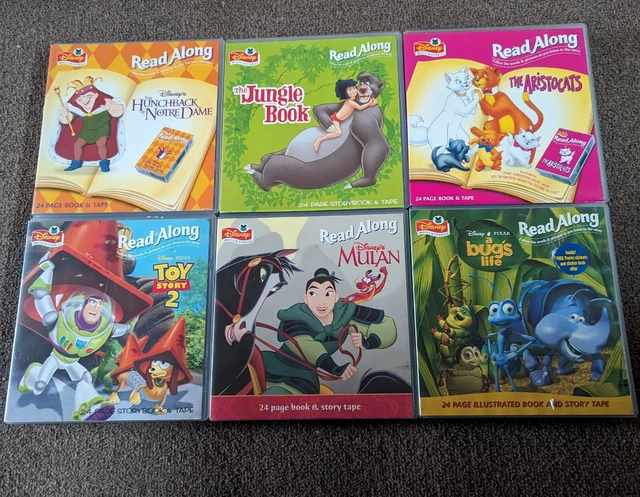 DISNEY RAINBOW READ Along Book & Tape Cassette Bundle 6 Books And Tapes ...