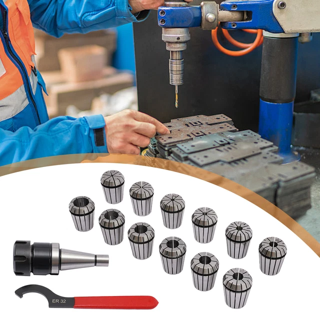NT30-ER32 MILLING COLLET Set For CNC Milling Lathe Machine 12 Pcs ...