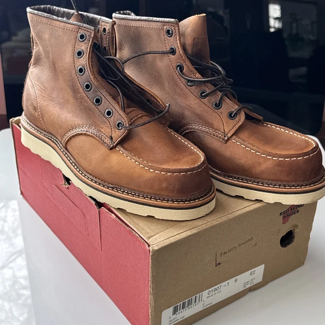 RED WING HERITAGE 6" Classic Moc Boot 1907 Copper Rough & Tough Leather ...