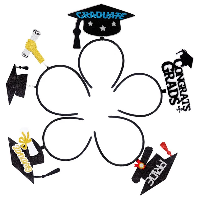 5 PCS CHILDREN'S Academic Cap Graduation Hat Preschool Caps Hair ...