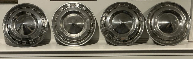 4 VINTAGE 1950’S Chevrolet Chevy Hubcaps; about 16” Diameter; ES0824 ...