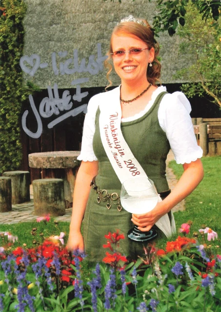 JETTE I., ORIGINALAUTOGRAMM, alte Autogrammk., 10. Weinkönigin ...