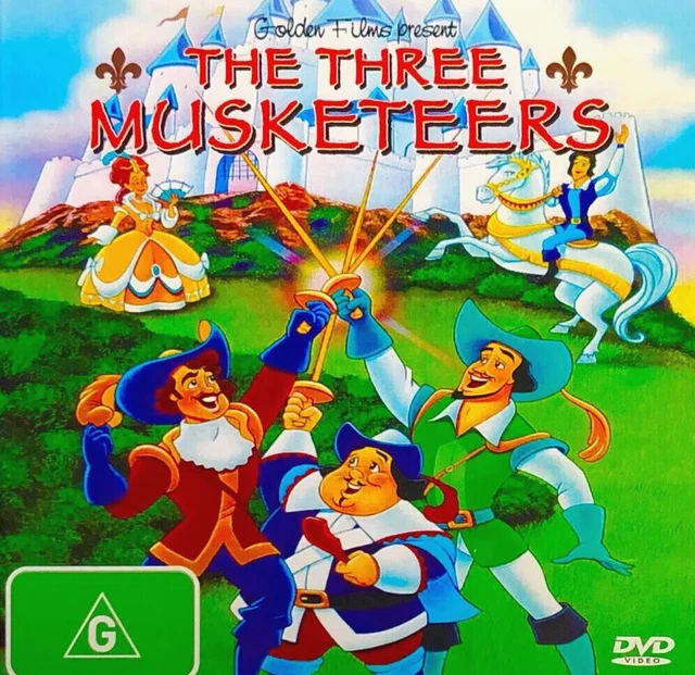 THE THREE MUSKETEERS DVD 1992 Cartoon Animated Movie Kids - Golden ...