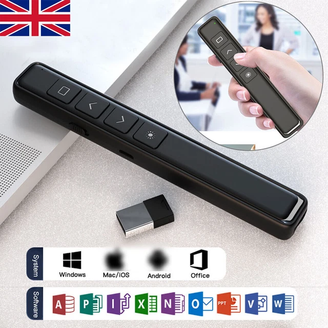 WIRELESS USB PPT Presenter Powerpoint Clicker Presentation Remote ...