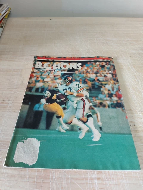 VINTAGE CFL ILLUSTRATED Football Magazine Vol 6 #10 BC Lions Used $9.00 ...