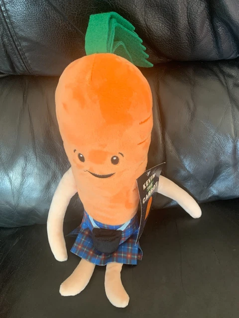 RARE KEVIN THE carrot scottish scotland soft toy kilt aldi £5.43 - PicClick UK