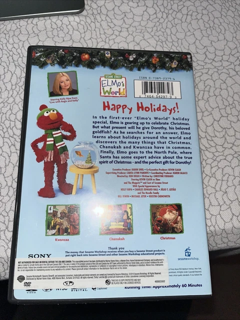 SESAME STREET ELMO’S World Happy Holidays! DVD Christmas Chanukah ...