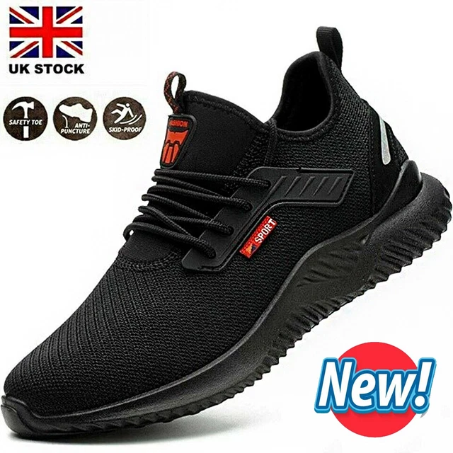 UK MENS LIGHTWEIGHT Safety Trainers Steel Toe cap Women Work Shoes ...