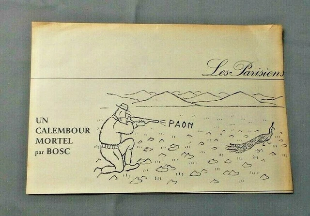 PUBLICITE ANCIENNE ADVERT Clipping 300419 Les Parisiens Dessin Bosc Un ...