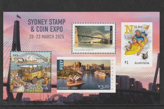 AUSTRALIA. MINI-SHEET, Sydney Stamp & EXPO 20-23 MARCH 2025. MNH $7.50 ...