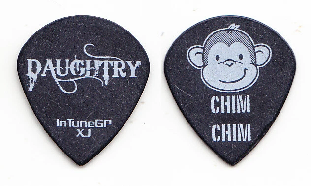 CHRIS DAUGHTRY BRIAN Craddock Chim Black Guitar Pick - 2009 Tour EUR 11 ...