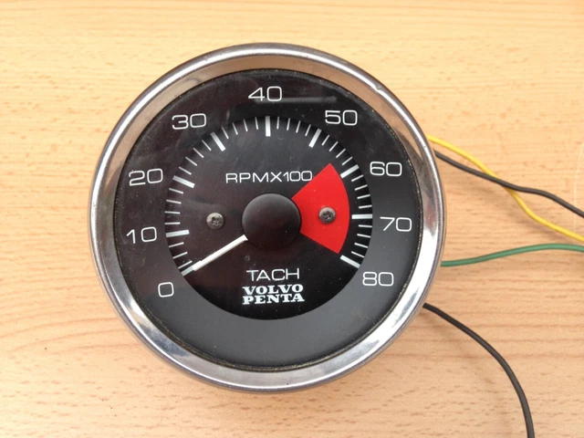 VOLVO PENTA TACHOMETER 8000rpm RPM TACH Nippon NS3 Outboard Inboard ...
