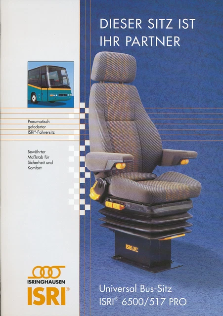 ISRI 6500/517 PRO Bus-Sitz Prospekt 2002 brochure omnibus seat ...