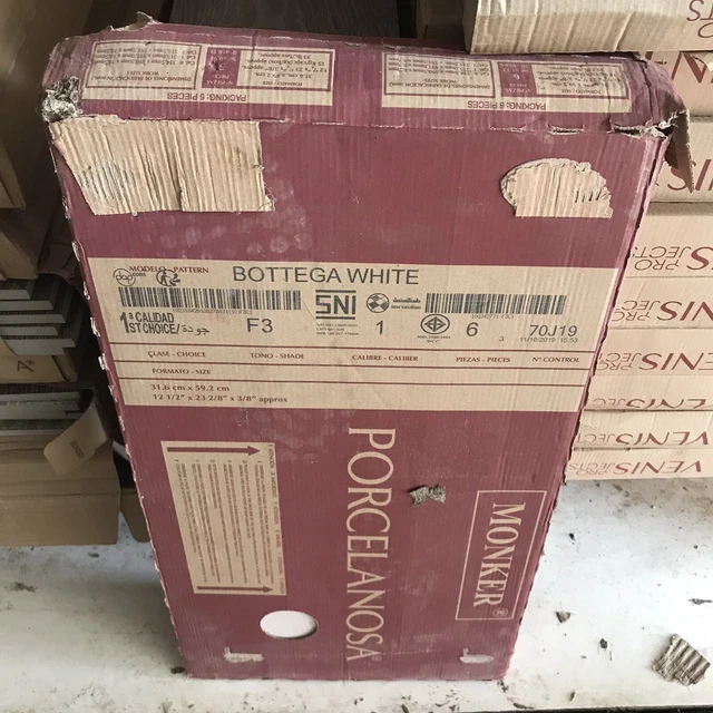 PORCELANOSA BOTTEGA WHITE Monker Tiles X 1 Box RRP £65 £20.00 - PicClick UK