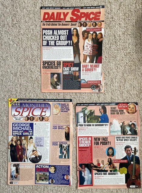 RARE! SPICE GIRLS Daily Spice article’s from TOTP magazine 90s £5.00 ...