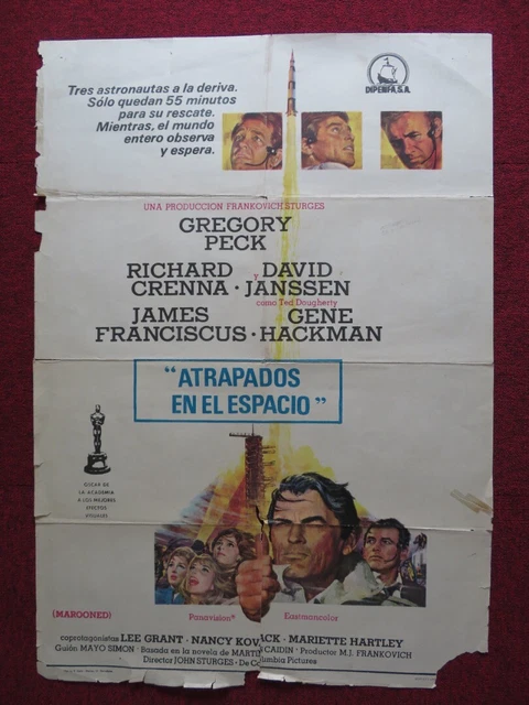 MAROONED SPANISH ROLLED Poster Gregory Peck Gene Hackman 1969 £15.13 ...