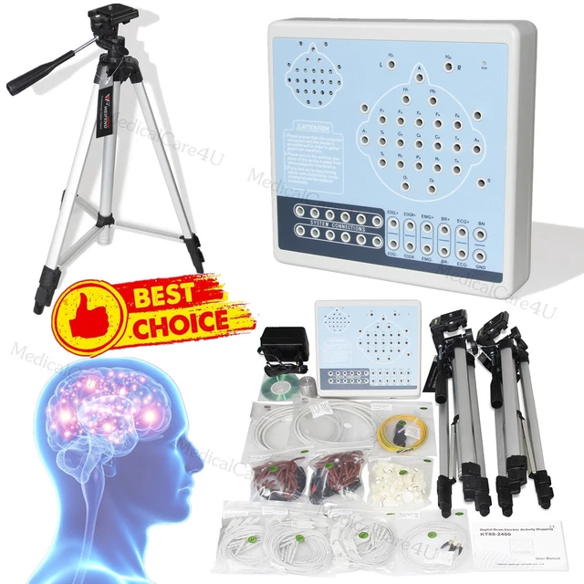 DIGITAL BRAIN ELECTRIC Activity Mapping 24 Channel EEG Machine+Tripods ...