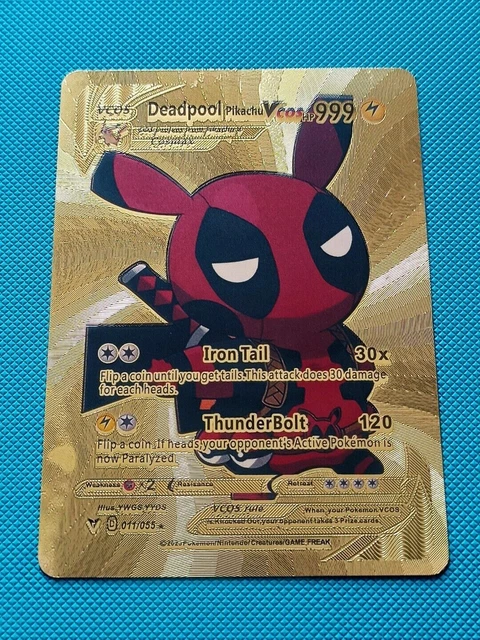 PIKACHU POKEMON DEADPOOL Marvel Pika Carte Card Holo Prism Flash Foil Manga EUR 4,90 - PicClick FR