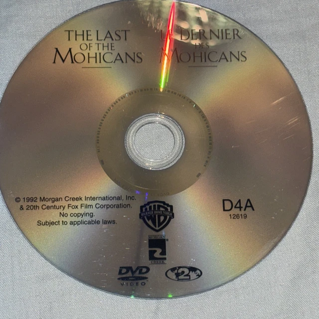 THE LAST OF the Mohicans DVD (2001) Daniel Day-Lewis, Mann (DIR) disc ...