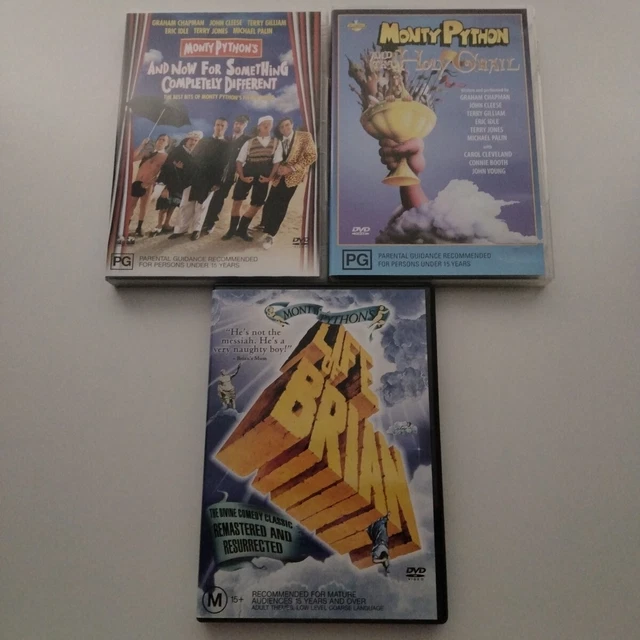 MONTY PYTHON DVD Bundle Life Of Brian Holy Grail Something Completely ...