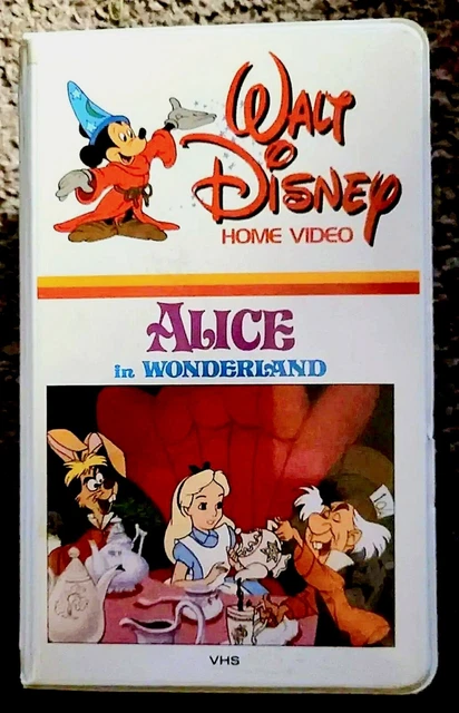 ALICE IN WONDERLAND VHS 1981 Walt Disney Home Video Mickey White ...