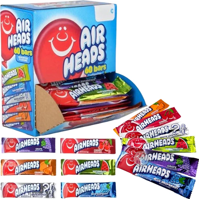 AIRHEADS ASSORTED CHEWY Gravity Feed Candy Bars 16g Kids Gift Packs £14 ...