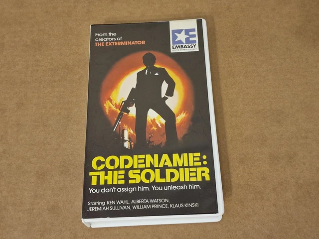 CODENAME: THE SOLDIER ~ Embassy VHS Pre Cert Ex Rental ~ Ken Wahl ...