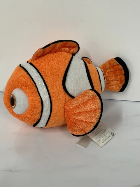 DISNEY STORE PIXAR Finding Nemo Plush Orange Fish Stuffed Fish Toy 19cm ...