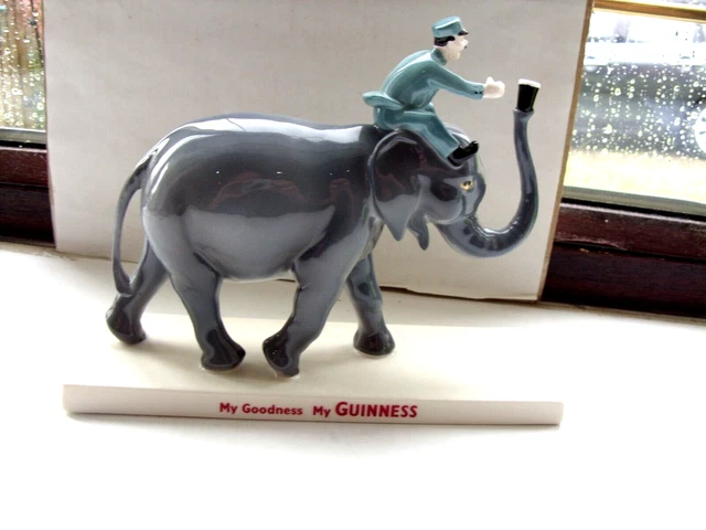 GUINNESS COALPORT MILLENIUM collectables figure elephant and keeper ...