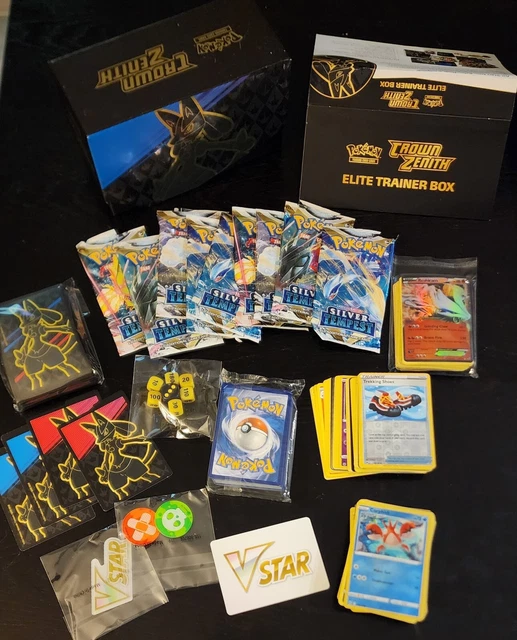 POKÉMON TCG CROWN Zenith Elite Trainer Box - OPENED packs - 250+ Cards ...