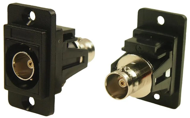 DUAL ENTRY SLIM Feedthrough Bnc Socket To Socket Panel Mount 75Ohm ...